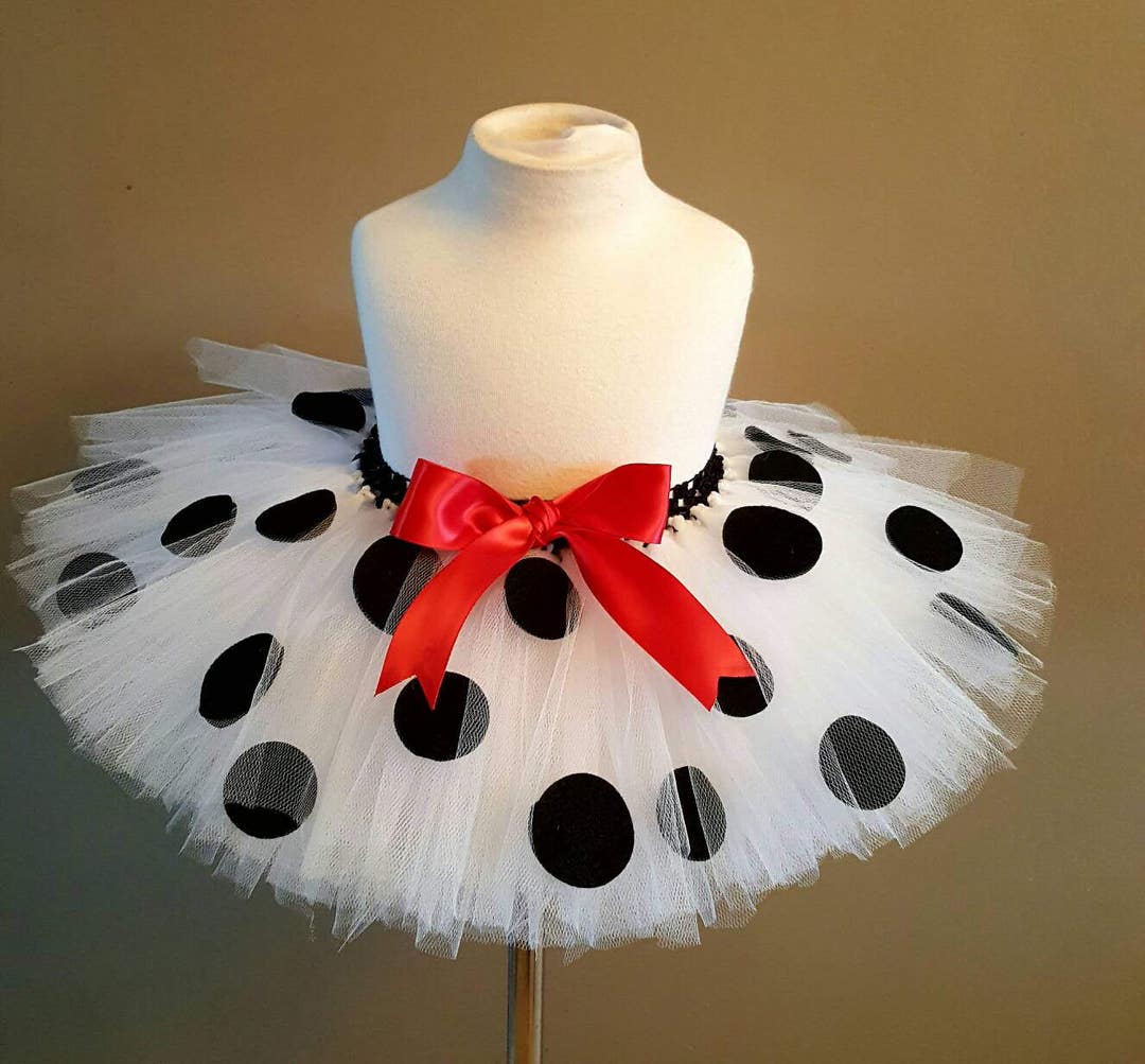 Dalmatian Tutu White Polka Dot Tutu Birthday Tutu Halloween Tutu Infant ...