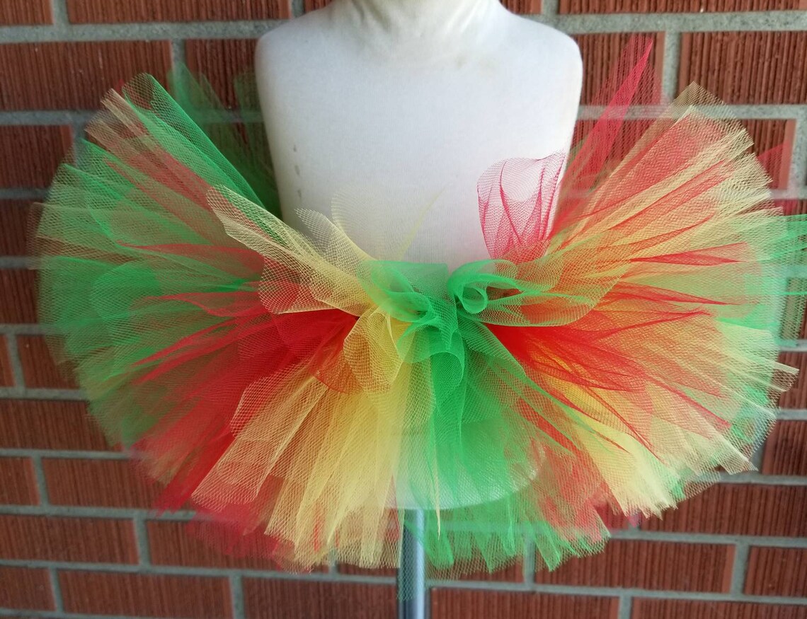 Red Yellow Green Tutu Reggae Tutu Rasta Tutu Jamaican Tutu One Love ...