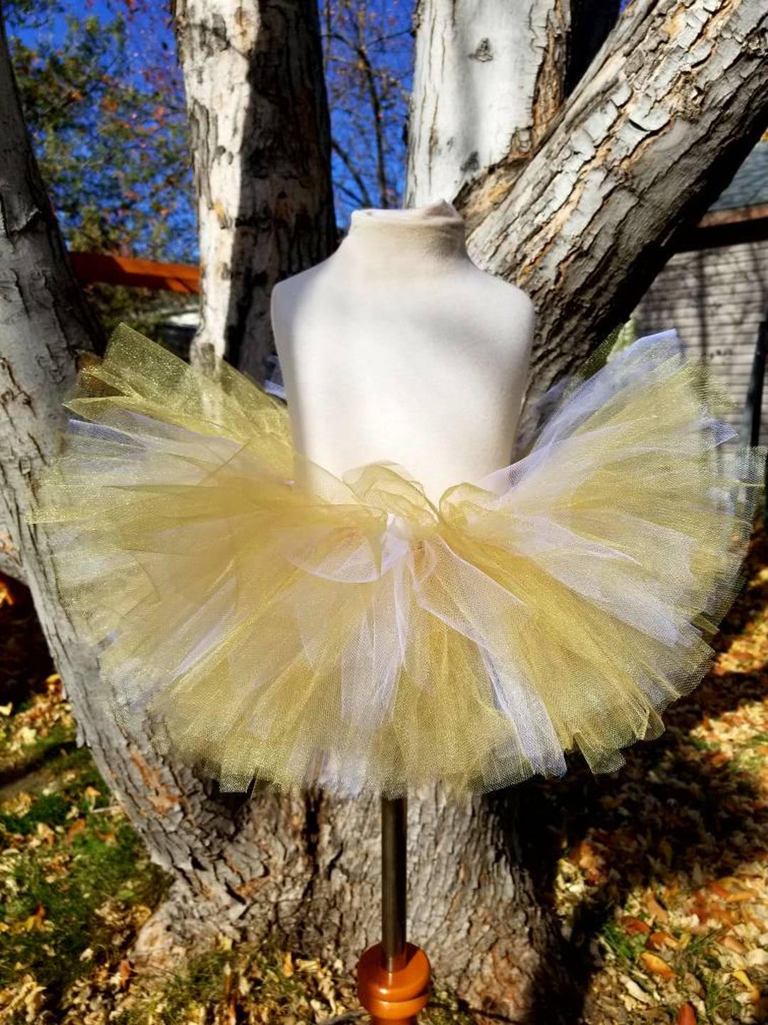 Gold and White Tutu Halloween Tutu Birthday Tutu Ballerina Tutu ...
