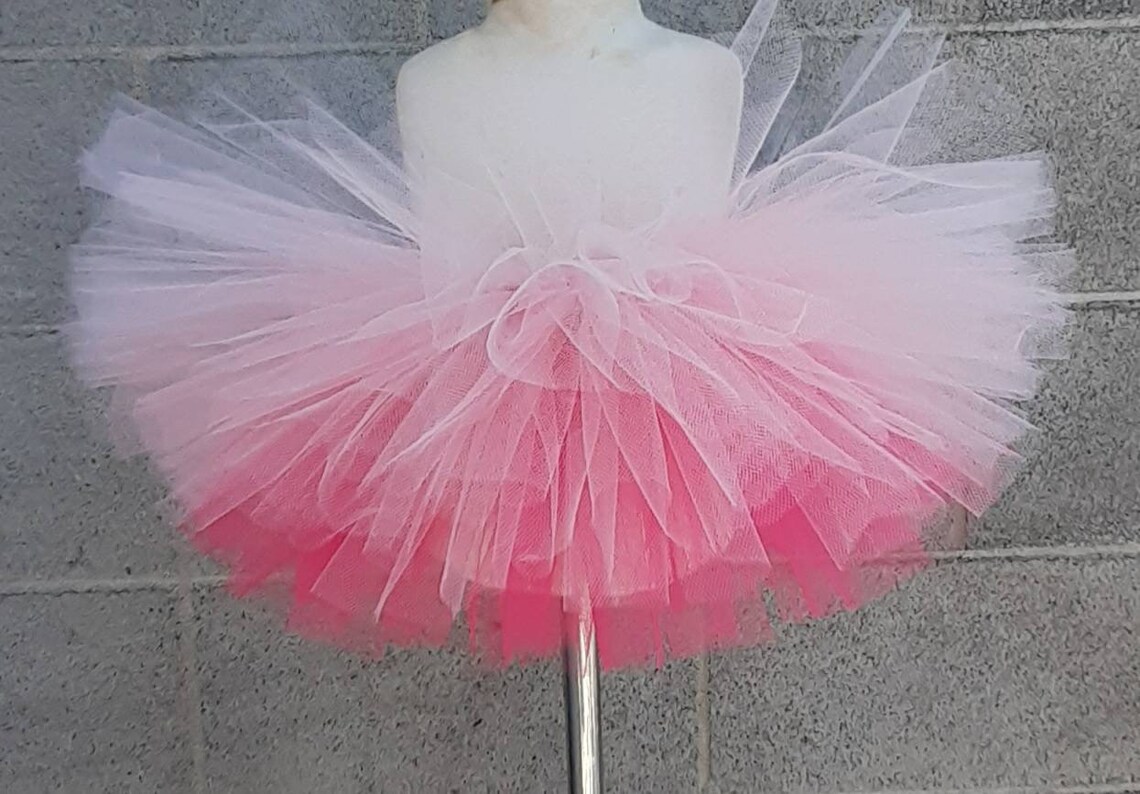 Pink Ombre Tutu Fuschia Bubblegum Pink Light Pink Birthday - Etsy