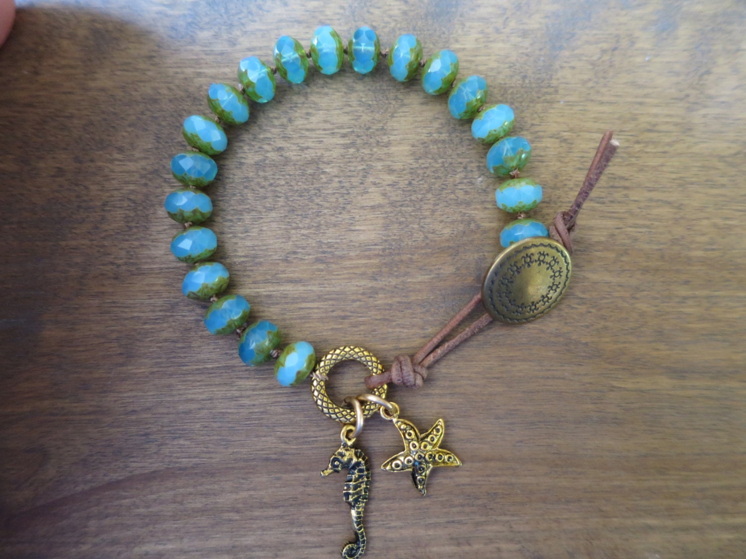 Gorgeous Opaque and Transparent Blue Bracelet Premium Faceted - Etsy