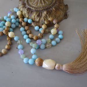 Peace and Romantic Mala Necklace, Zen Style Mala Necklace,jade ...