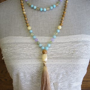 Peace and Romantic Mala Necklace, Zen Style Mala Necklace,jade ...
