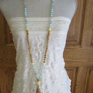Peace and Romantic Mala Necklace, Zen Style Mala Necklace,jade ...