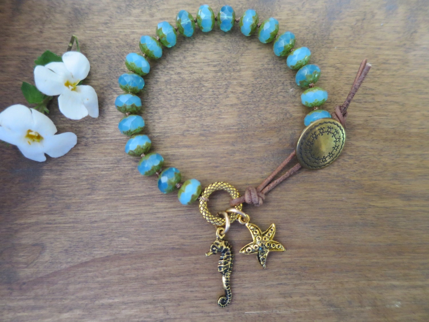 Gorgeous Opaque and Transparent Blue Bracelet Premium Faceted - Etsy