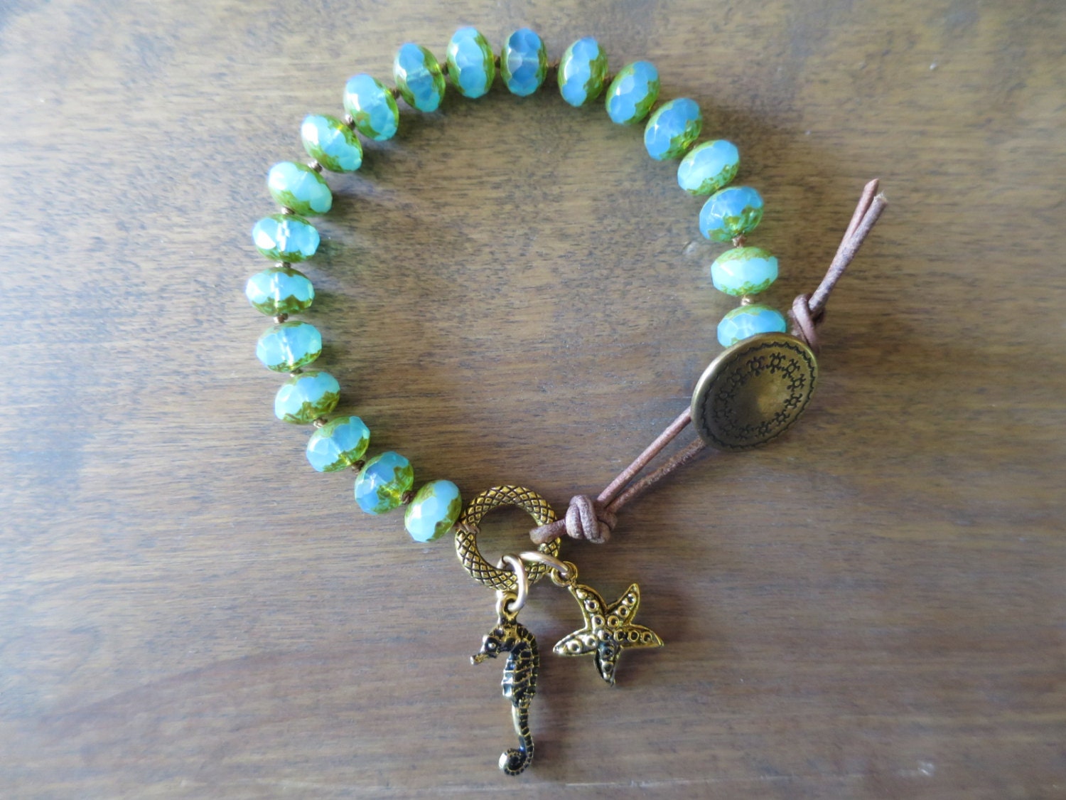 Gorgeous Opaque and Transparent Blue Bracelet Premium Faceted - Etsy