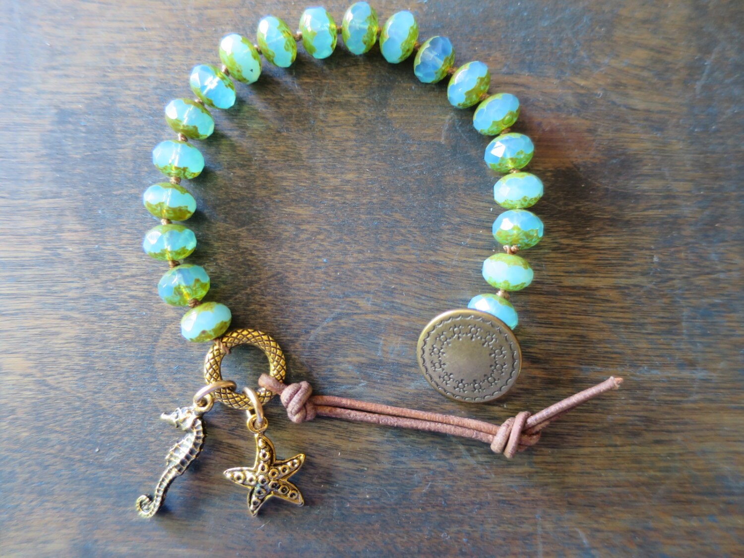 Gorgeous Opaque and Transparent Blue Bracelet Premium Faceted - Etsy