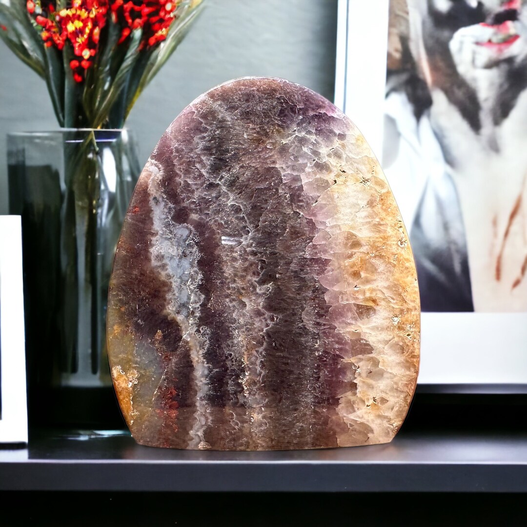 Chevron Amethyst Crystal Purple Freeform Healing Crystal Calming Desk ...