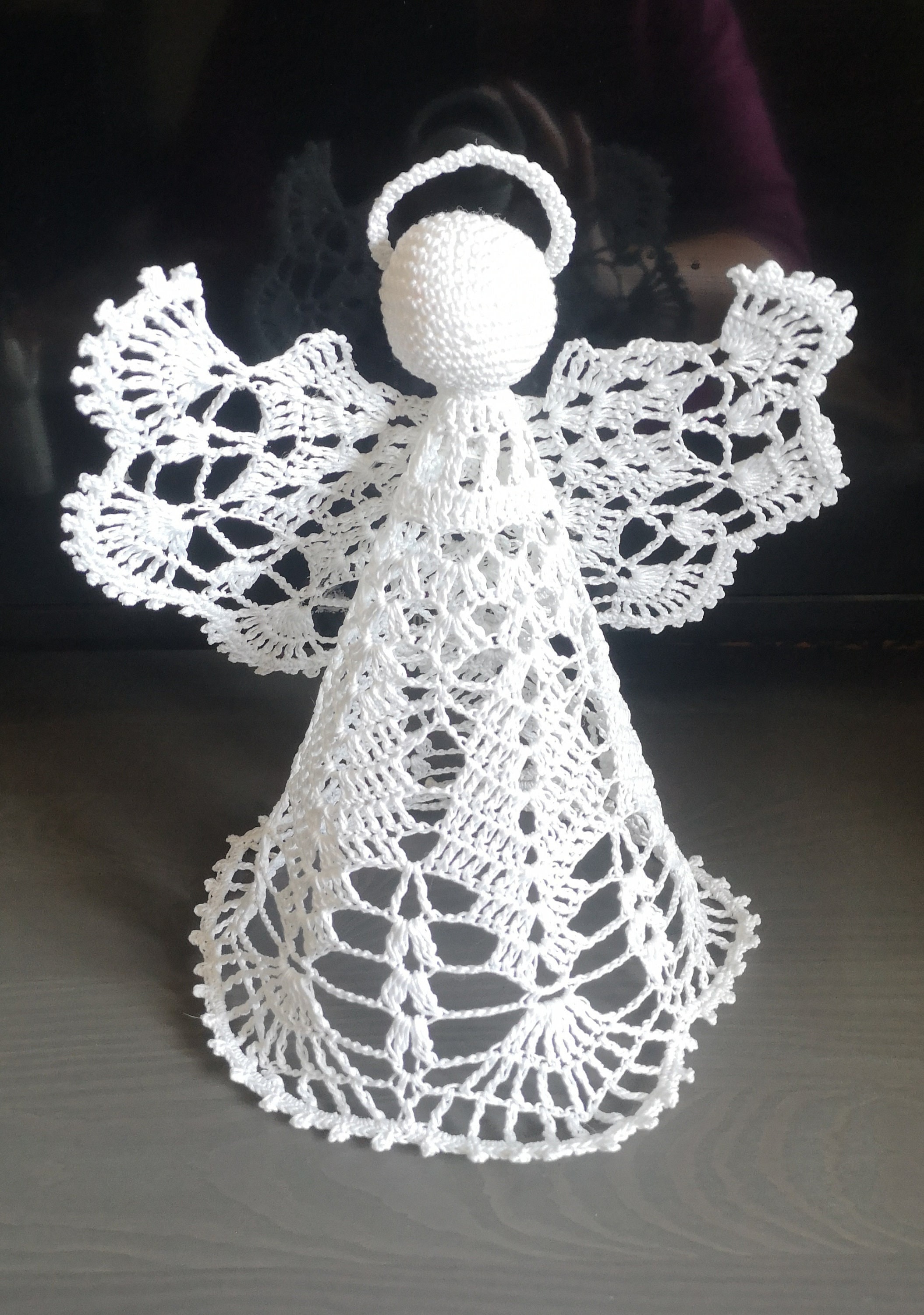 Large Crochet Angel/ Christmas Tree Topper - Etsy