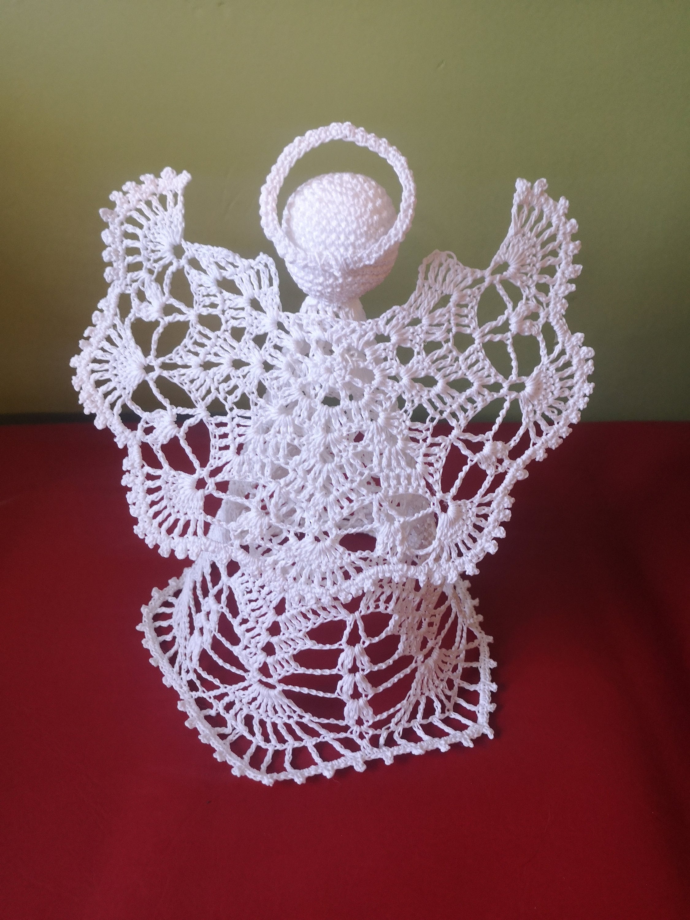 Large Crochet Angel/ Christmas Tree Topper - Etsy