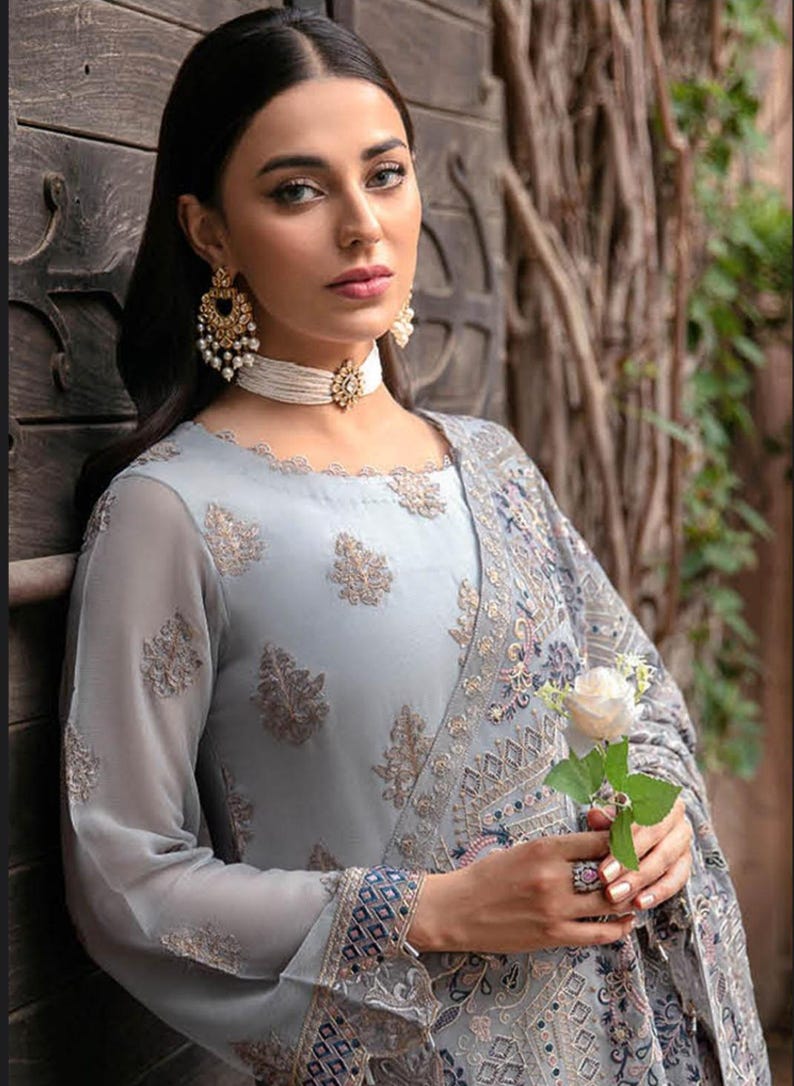 Eid Dress for Womens - Pakistani Embroidered Chiffon Ramadan Partywear ...
