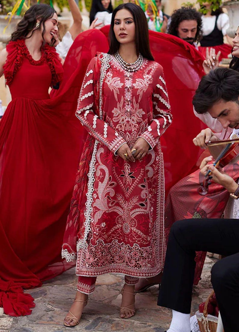 New Eid Collection Pakistani Designer Dress Mushq Embroidered Luxury ...