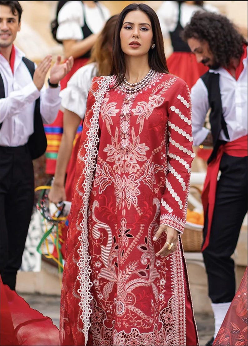 New Eid Collection Pakistani Designer Dress Mushq Embroidered Luxury ...