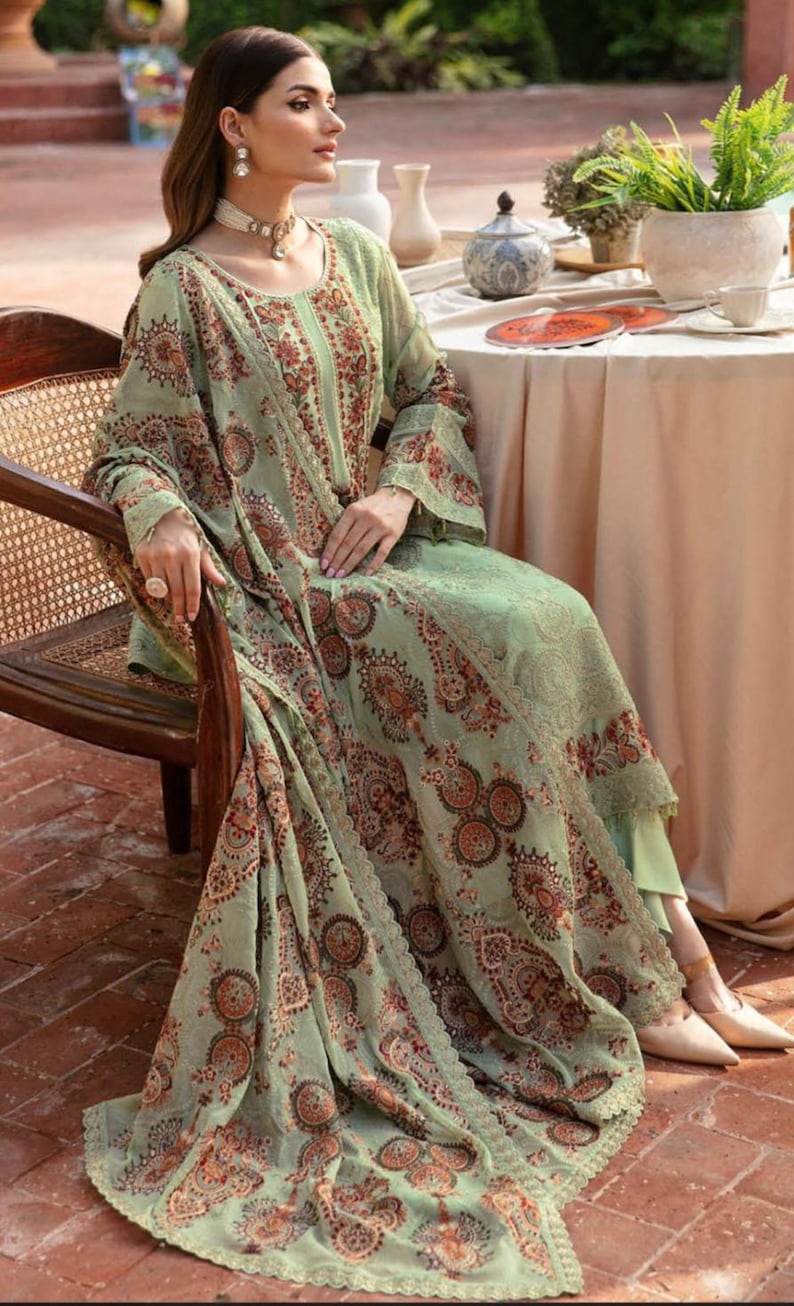 Eid Dress for Womens - Pakistani Embroidered Chiffon Ramadan Partywear ...