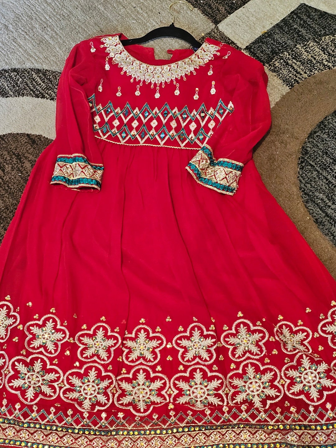 Kids Gharara 3pc Suit for Little Baby Girl, Dress for Baby Kids, Eid ...
