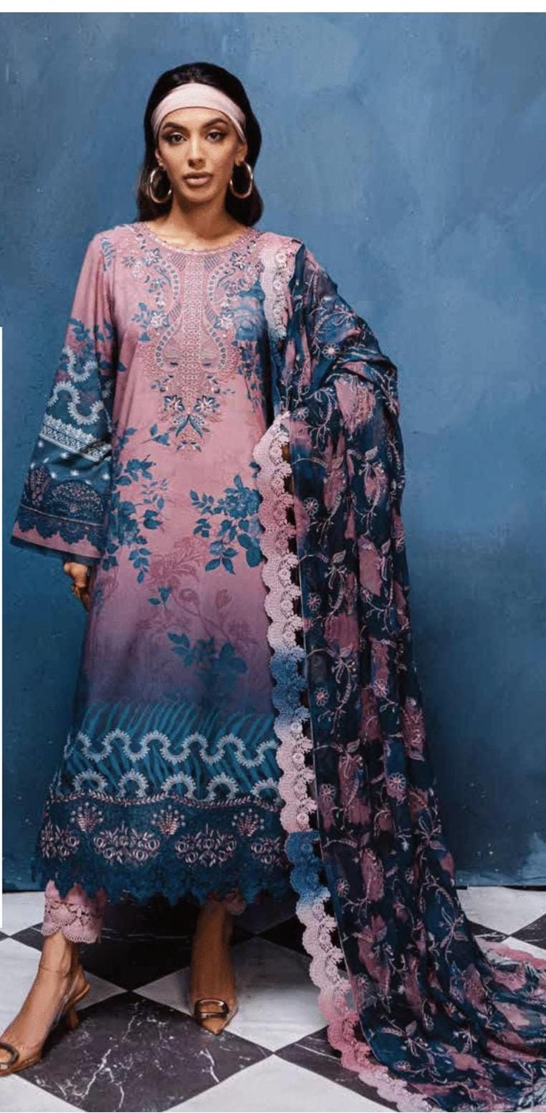 Eid Dress for Womens - Pakistani Embroidered Linen Ramadan Partywear ...
