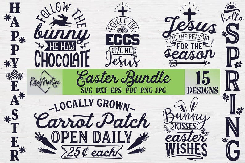 Easter Bundle SVG File for Cutting Machines - Cricut Silhouette Easter ...