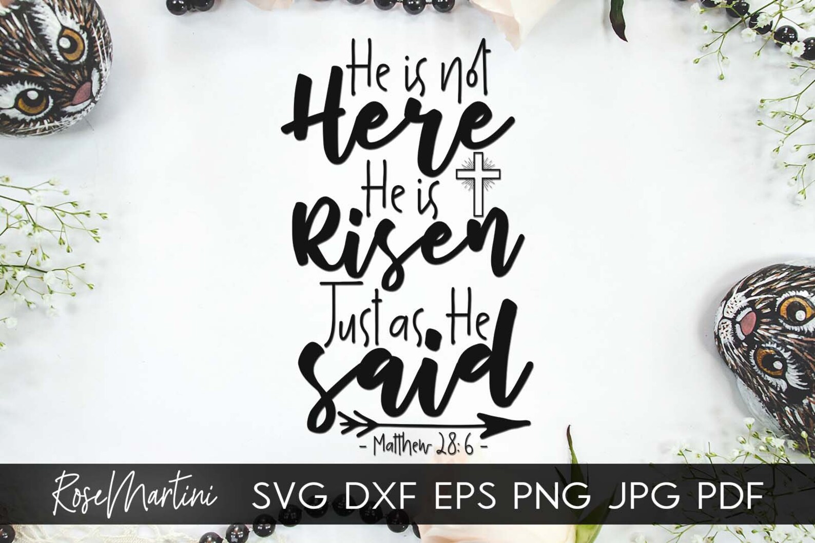 He is Not Here He is Risen SVG File for Cutting Machines - Cricut ...