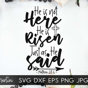 He is Not Here He is Risen SVG File for Cutting Machines - Cricut ...