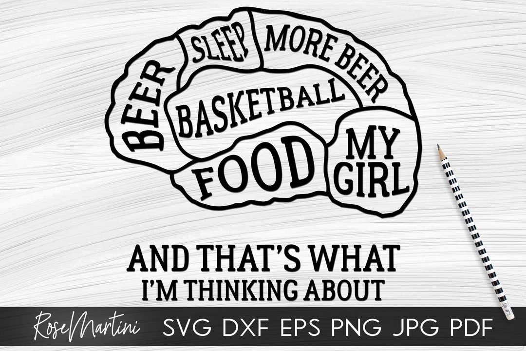 Brain Scan Svg Basketball Lover SVG File for Cutting Machines - Cricut ...
