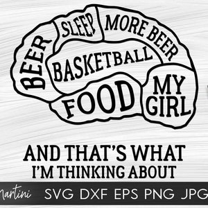 Brain Scan Svg Basketball Lover SVG File for Cutting Machines - Cricut ...