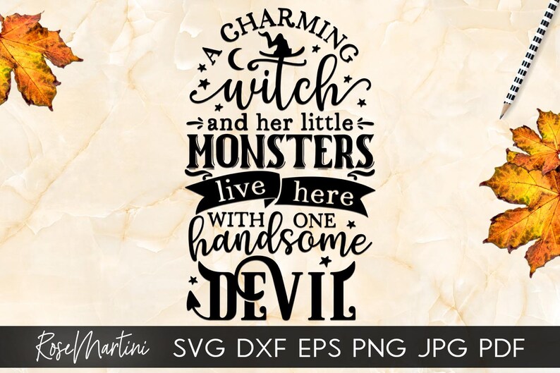 A Charming Witch and Her Little Monsters Live Here With One - Etsy