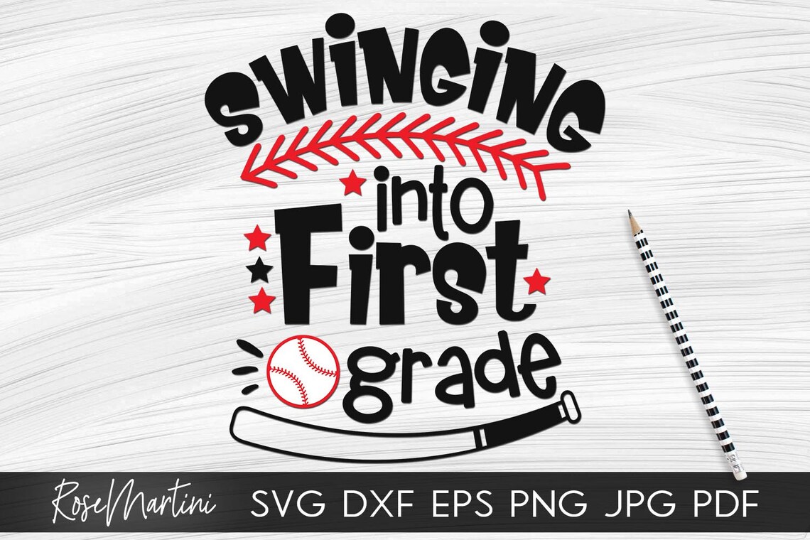 Swinging Into 1st Grade SVG File for Cutting Machines Cricut - Etsy
