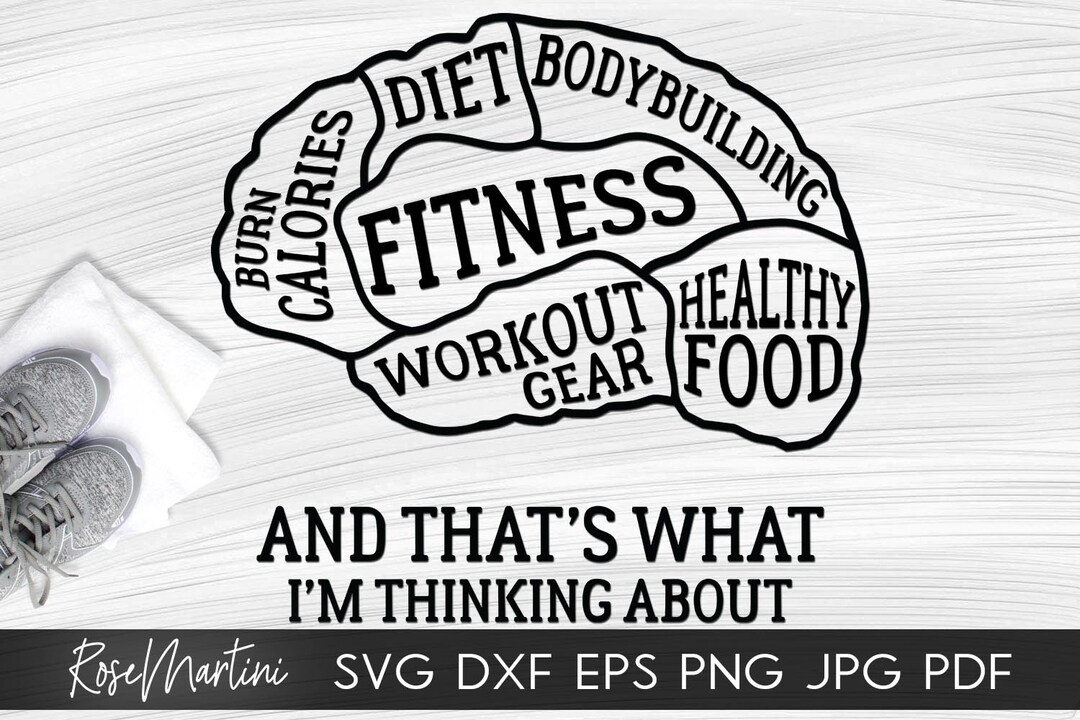 Brain Scan Svg Fitness SVG File for Cutting Machines - Cricut ...