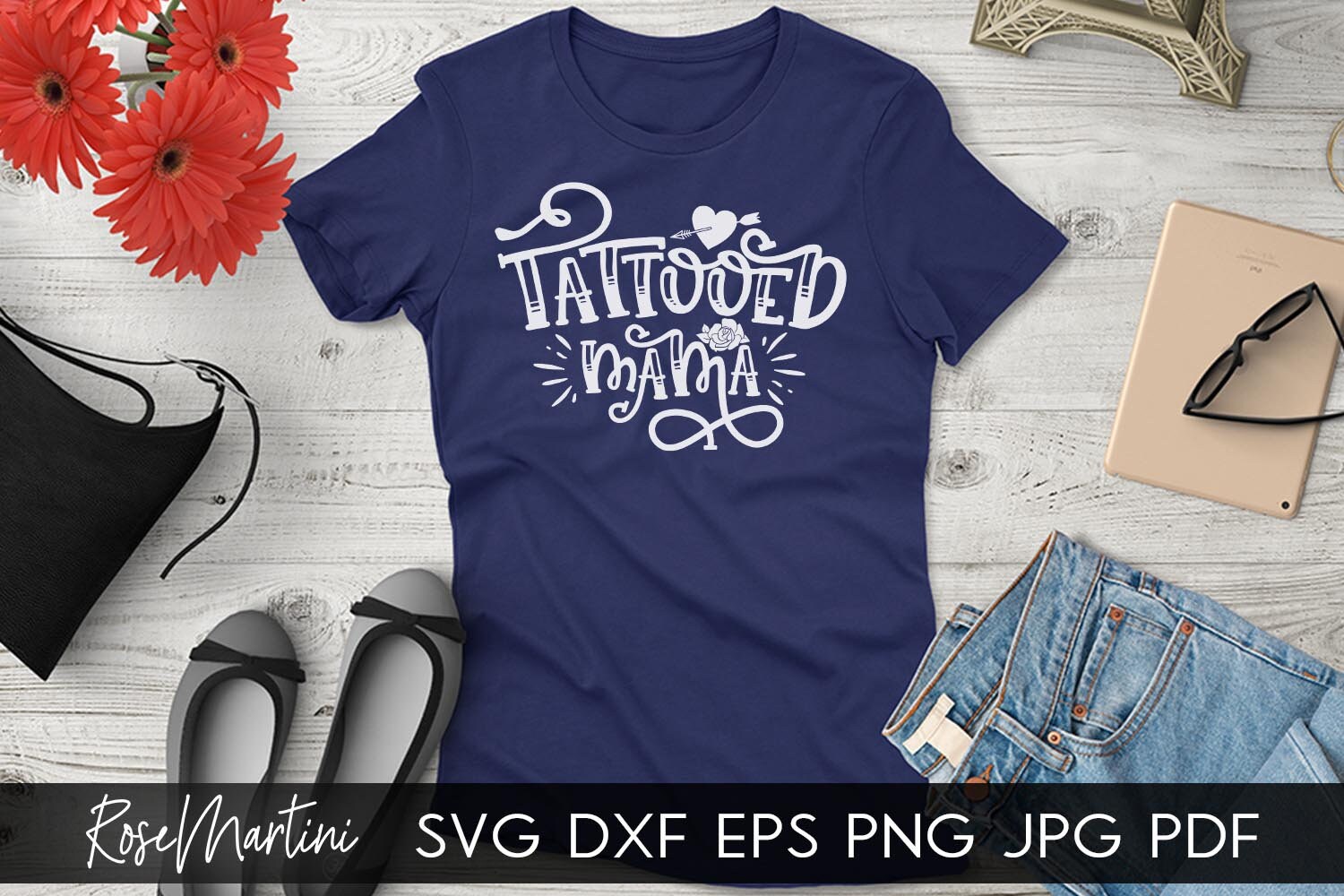 Tattooed Mama SVG File for Cutting Machines - Cricut Silhouette Svg ...