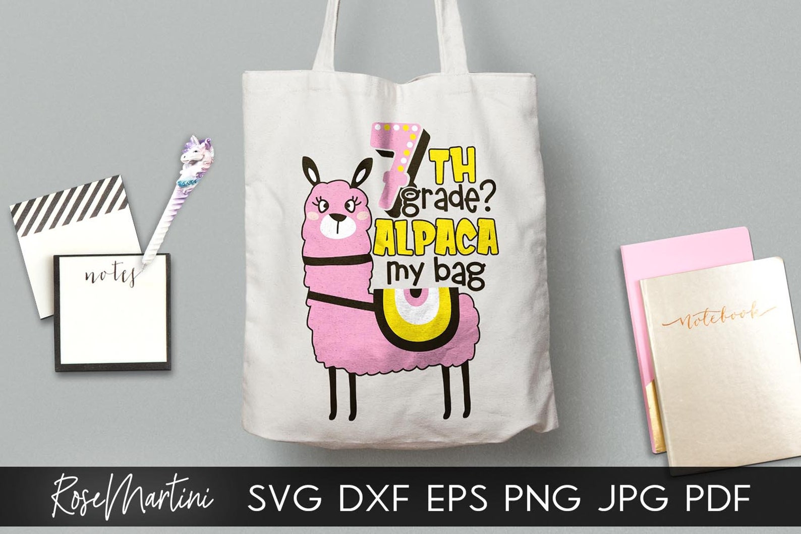 7th Grade Alpaca My Bag SVG File for Cutting Machines Cricut | Etsy