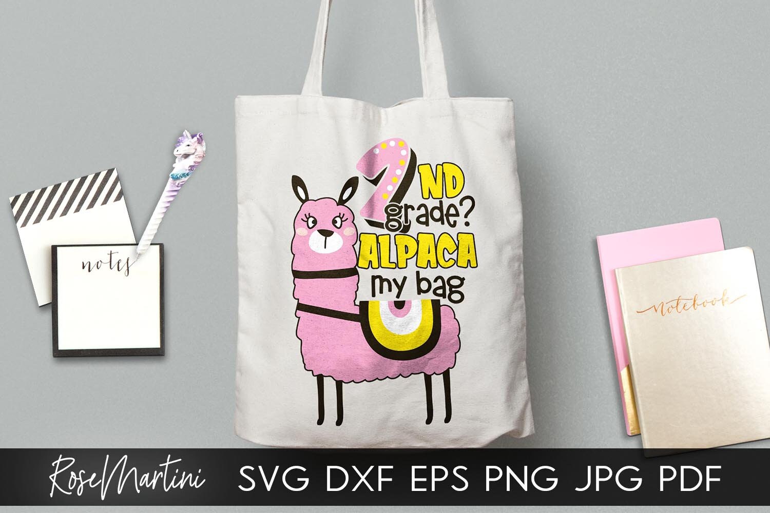 2nd Grade Alpaca My Bag SVG File for Cutting Machines Cricut - Etsy Israel