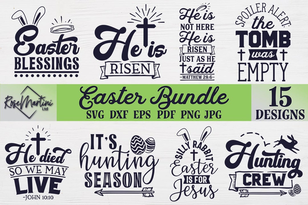 Easter Bundle SVG File for Cutting Machines - Cricut Silhouette Easter ...