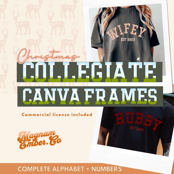Canva Collegiate Font - Etsy