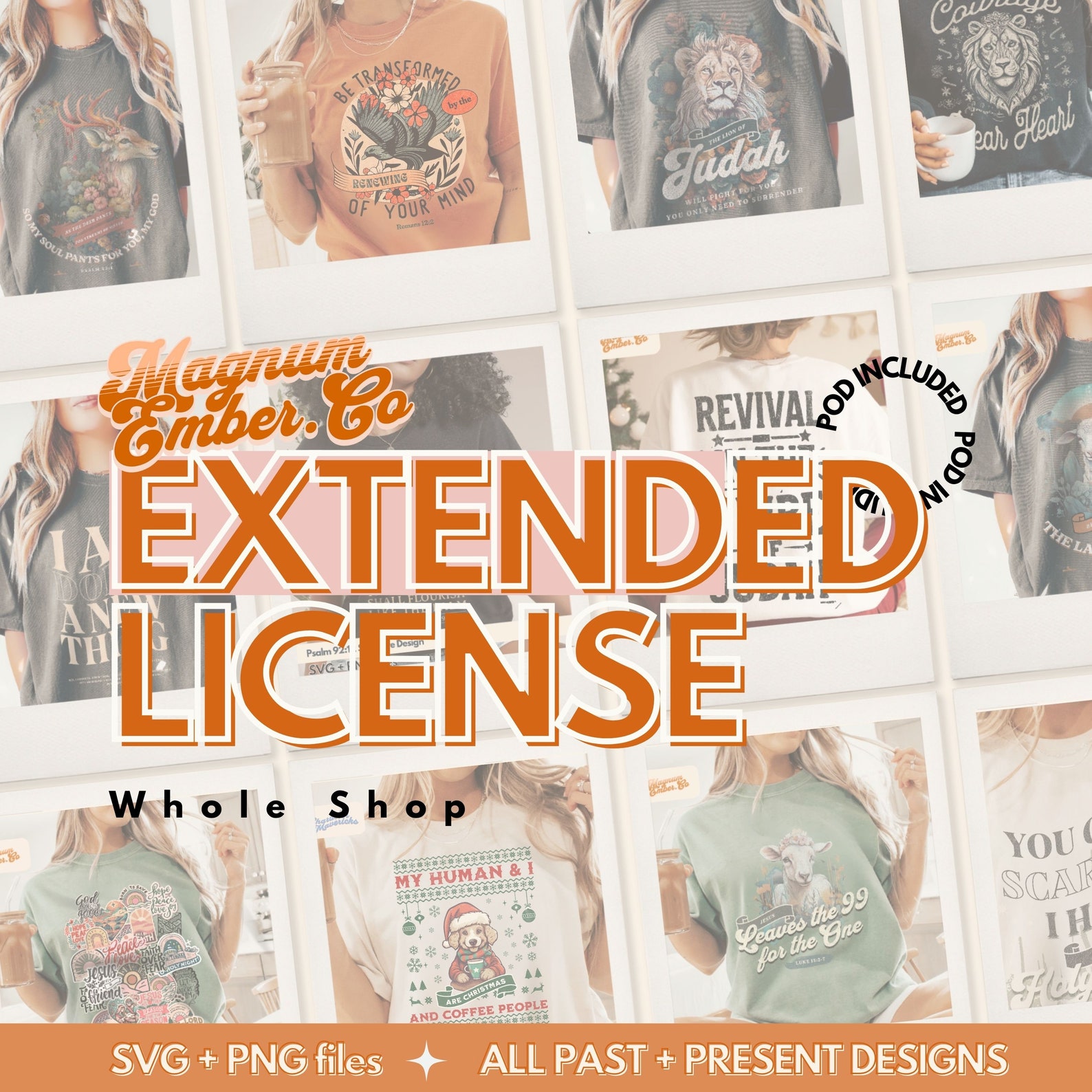 Extended License: Christian PNG Designs - Whole Shop - Etsy