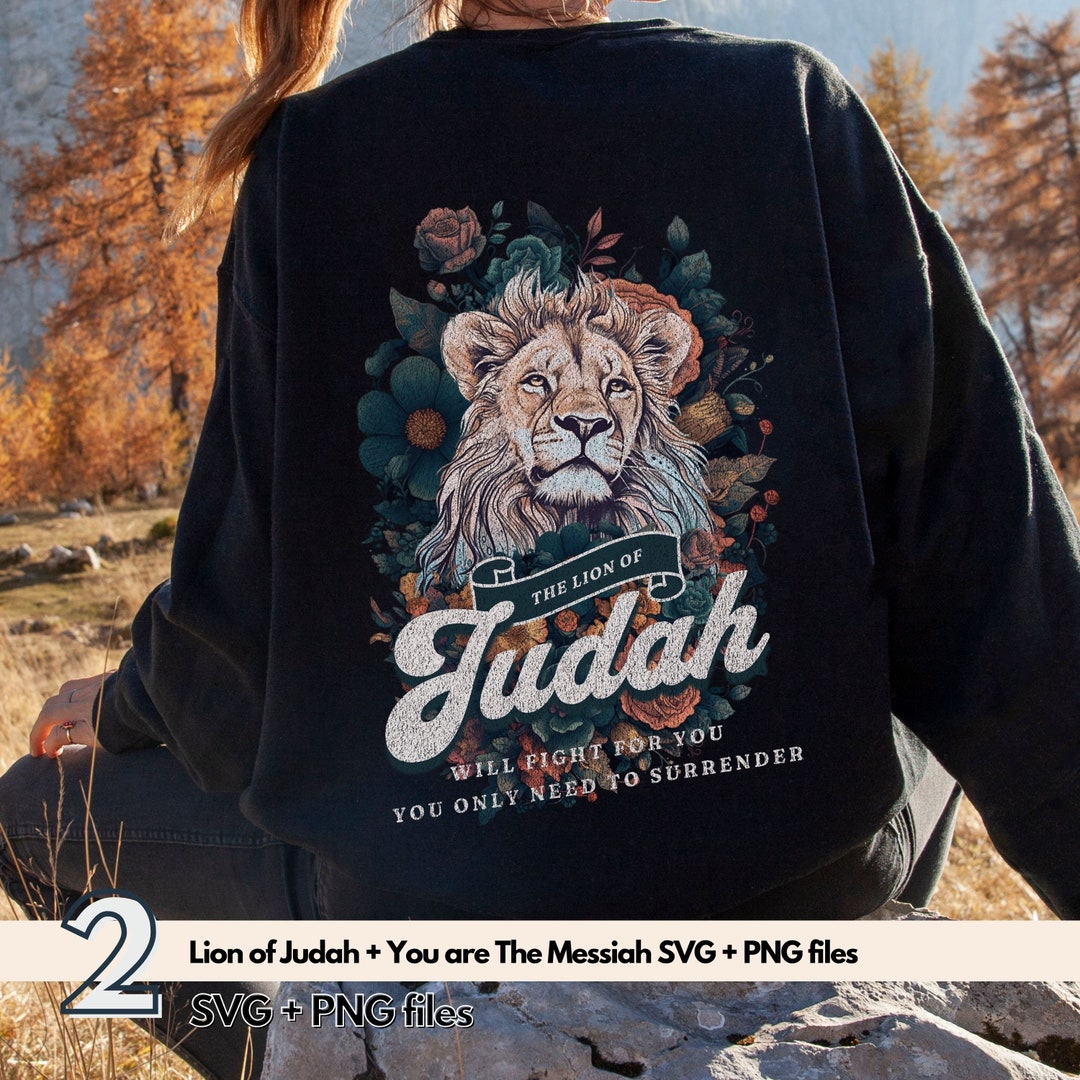 The Lion of Judah Messiah Christian PNG Sublimation Designs, Popular ...