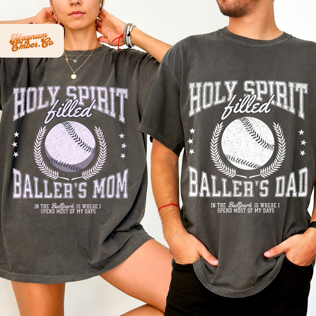 Baseball Png BUNDLE, Holy Spirit-filled Baller's Mom Dad DUO, Digital ...