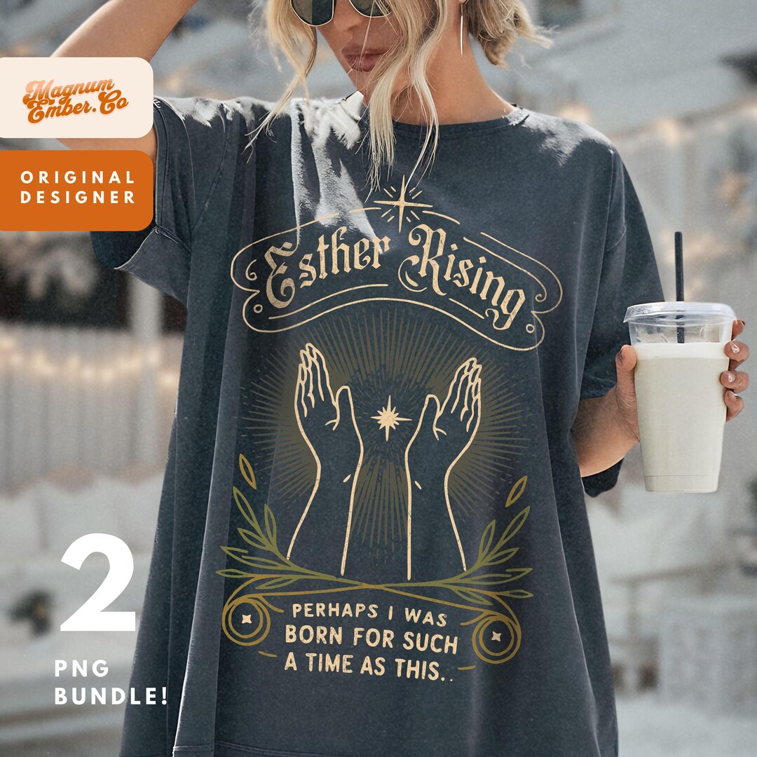 Esther Rising Christian Prayer PNG Duo: Sublimation Design (digital ...