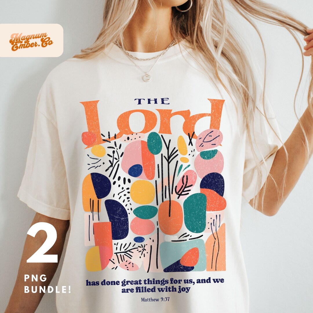 Fall Christian PNG Duo: Retro Floral Scripture Shirt Designs (digital ...