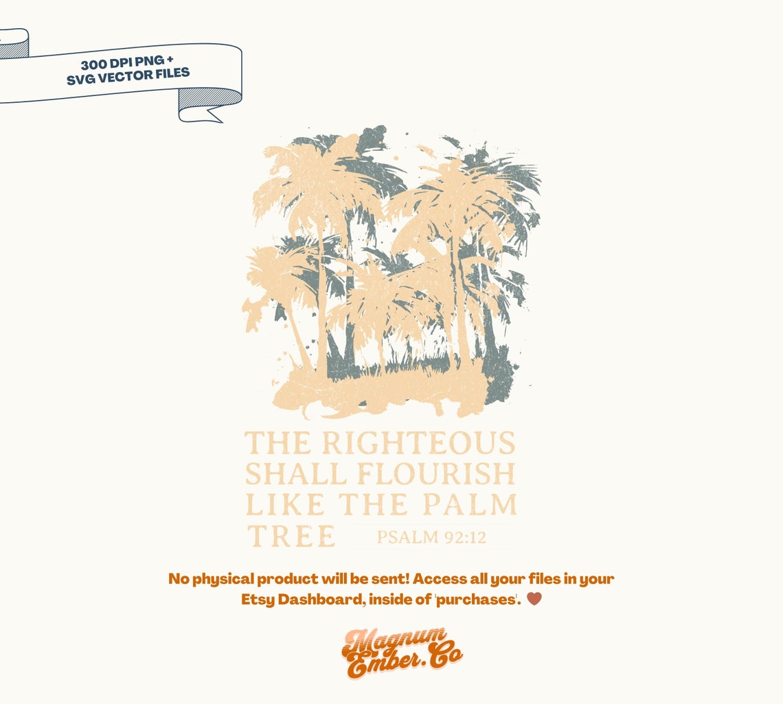 Psalm 1:3 Christian SVG for Women, Palm Tree Christian Tshirt ...