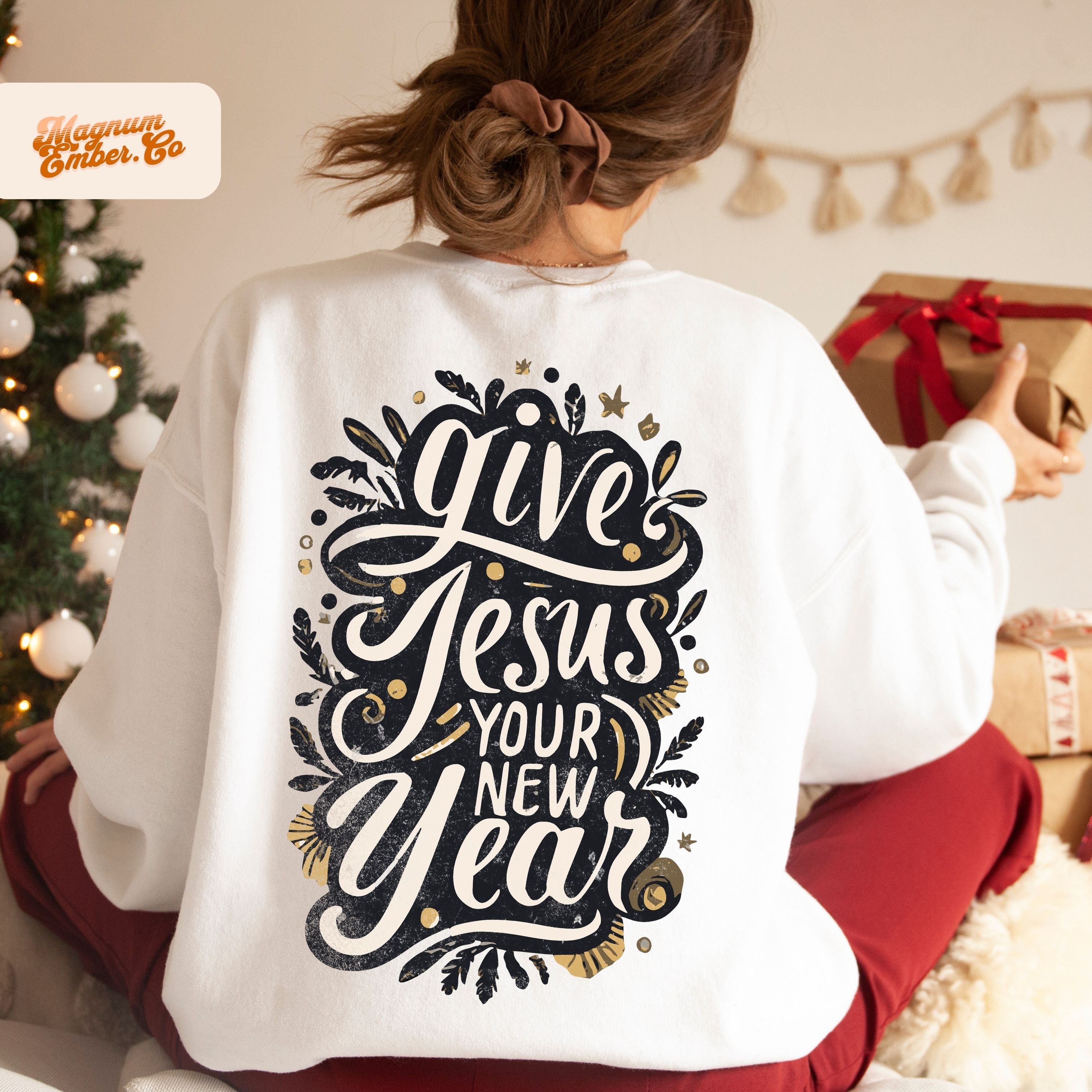 Retro Christian New Year PNG Trio: Vintage Christmas T-shirt ...