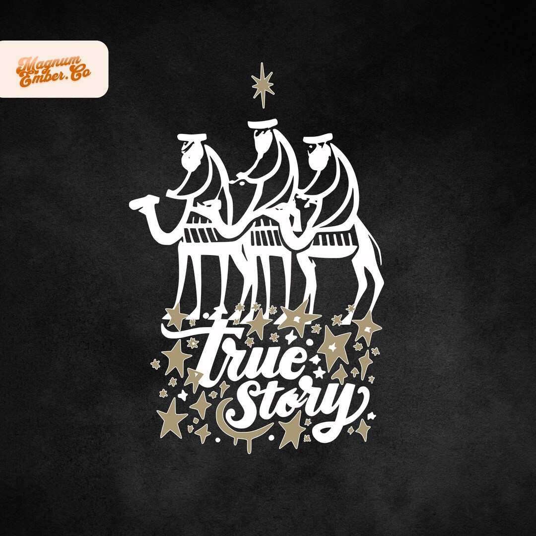 Three Shepherds Nativity Scene SVG PNG: Christian Christmas (digital ...