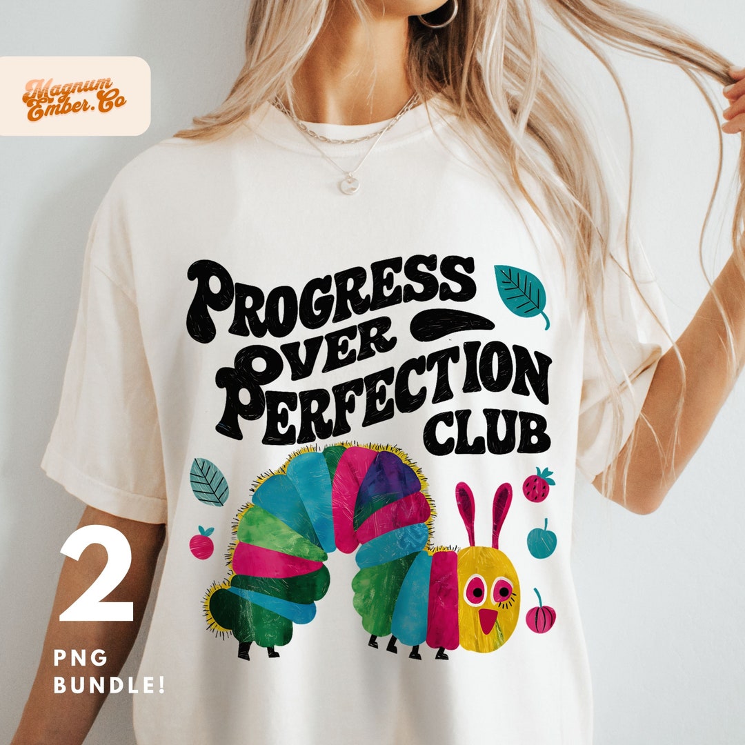 Progress Over Perfection Club, Teaching Back to School PNG DUO, Boho ...