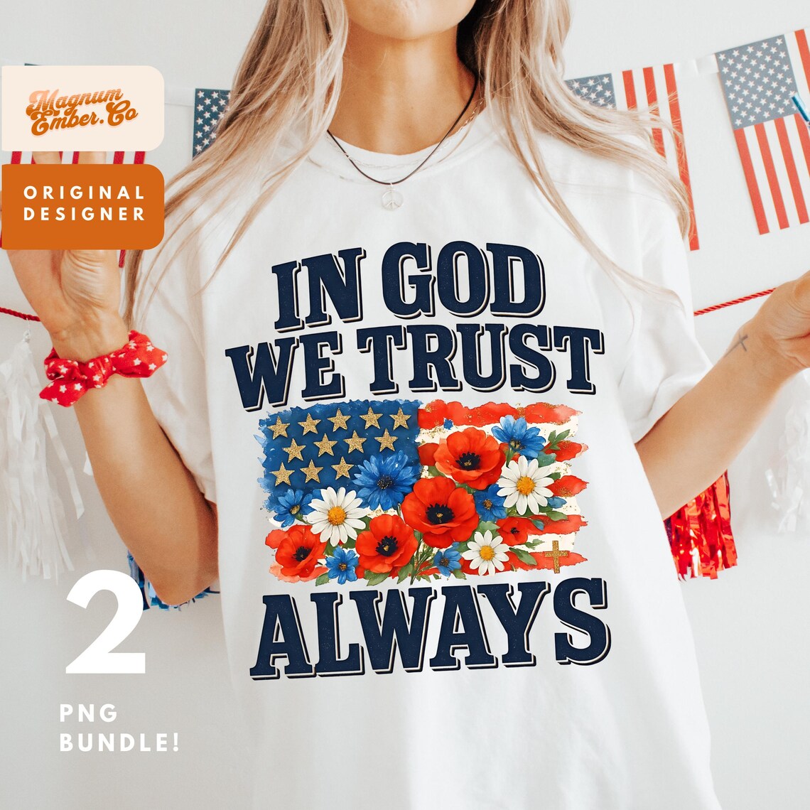 Christian 4th of July PNG Bundle: in God We Trust, USA Sublimation - Etsy