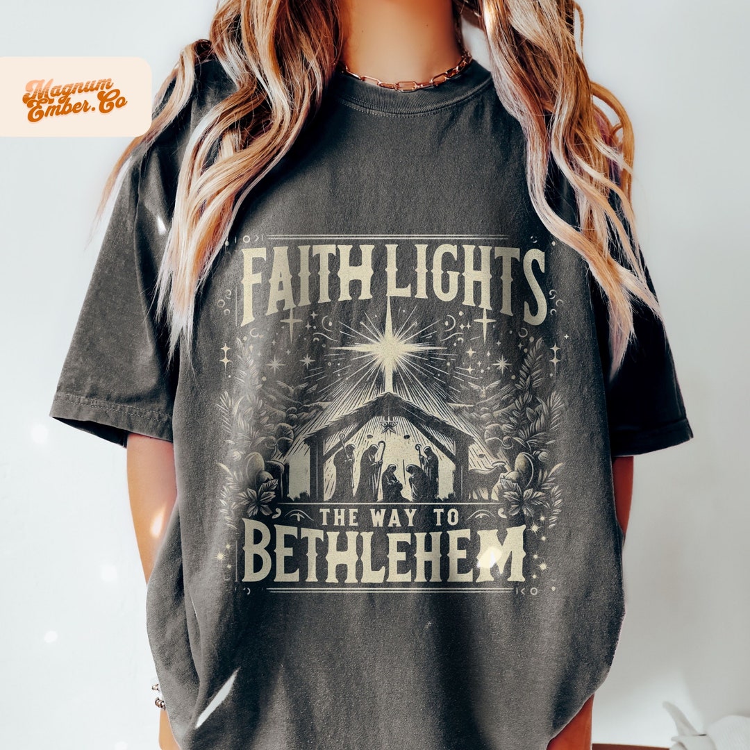 Western Nativity PNG: Faith Lights the Way, Christmas Sublimation ...