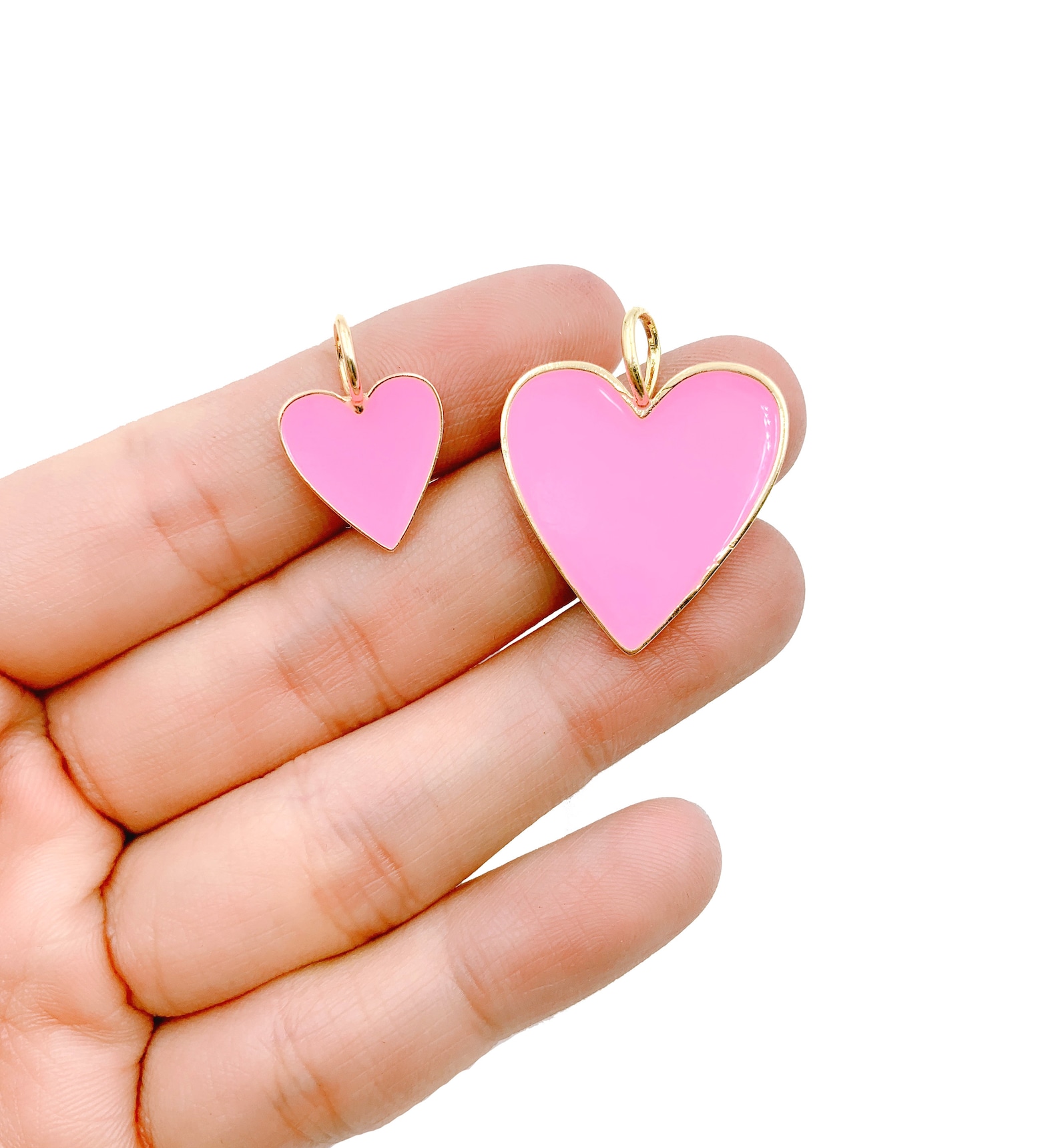 Neon Heart Charms Enamel Heart Pendant for Necklace Earring - Etsy