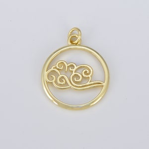 Dainty 18K Gold Filled Charm Element Charm Water Fire Earth Wind Charm ...