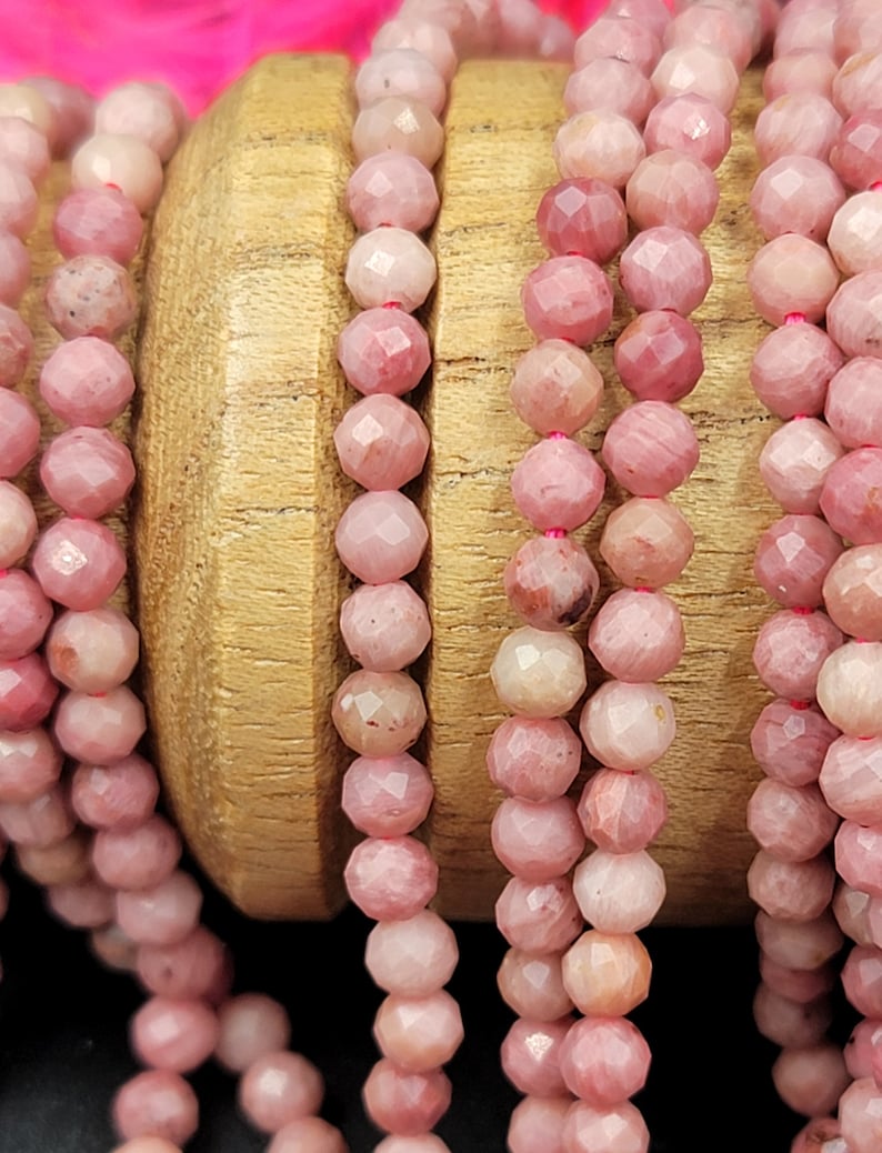 Stunning AAA Natural Pink Rhodochrosite 3mm Faceted Round - Etsy
