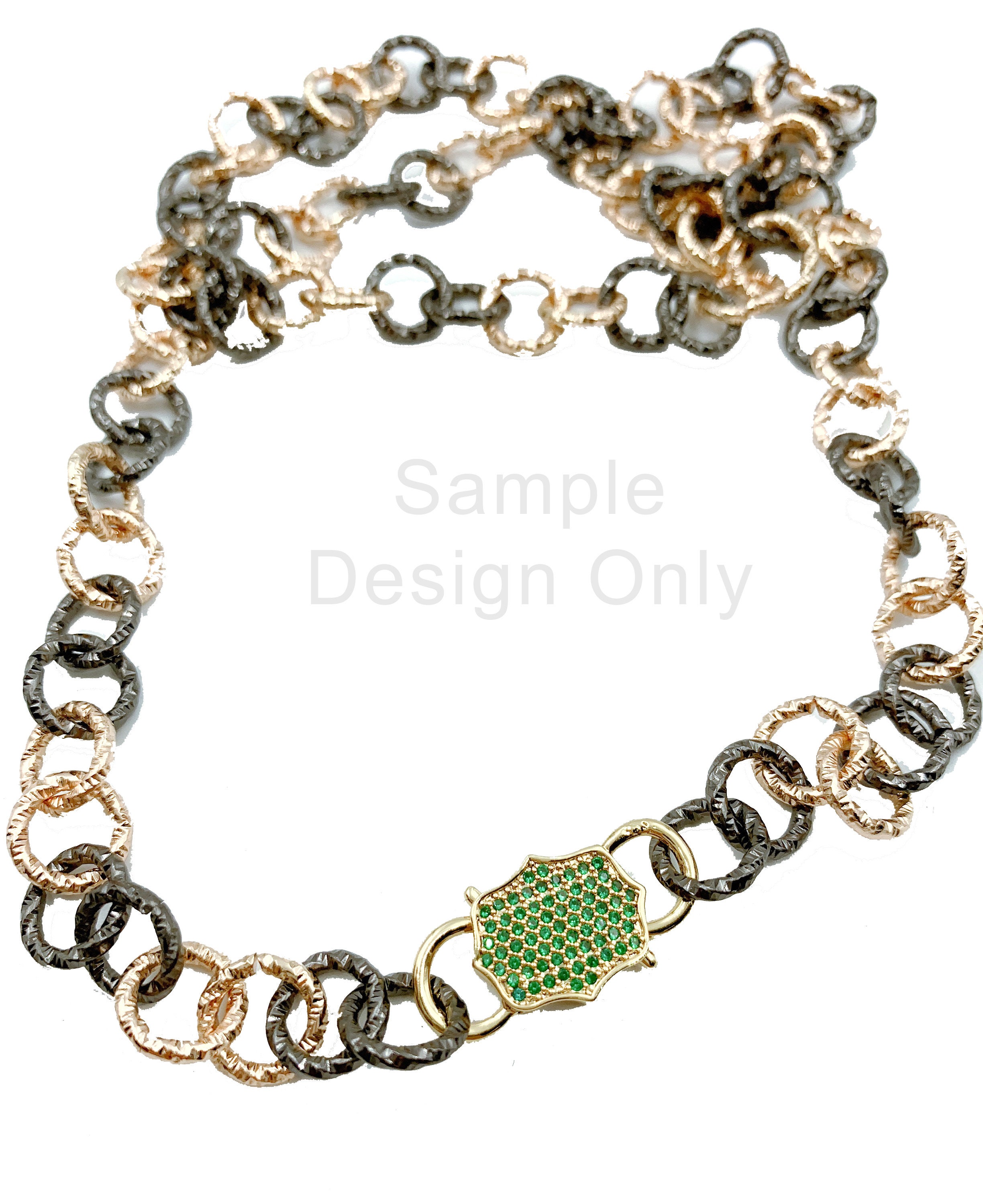 Interlocking Clasp Colored CZ Micro Pave Double Lock Clasp - Etsy