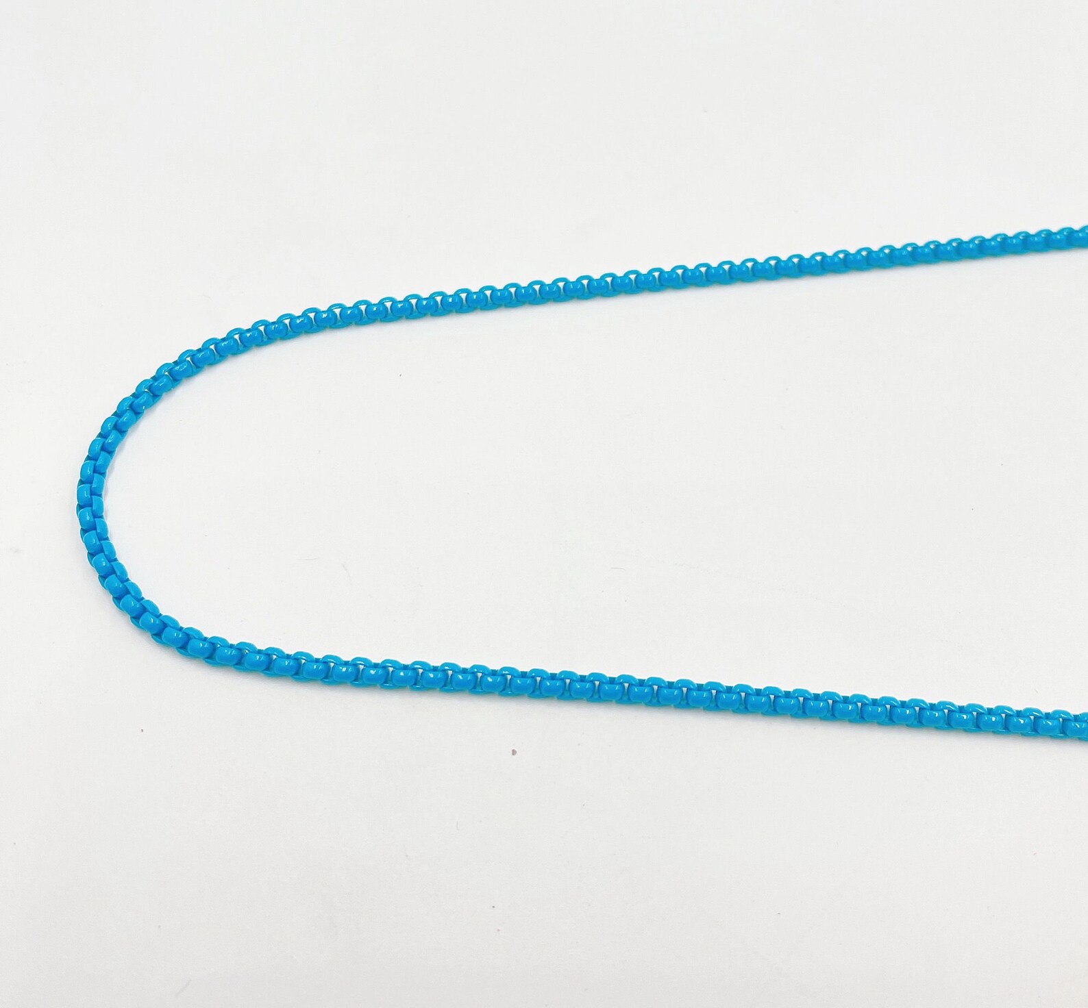 Neon Enamel Box Chain by Yard Enamel Pop Chain Necklaces | Etsy