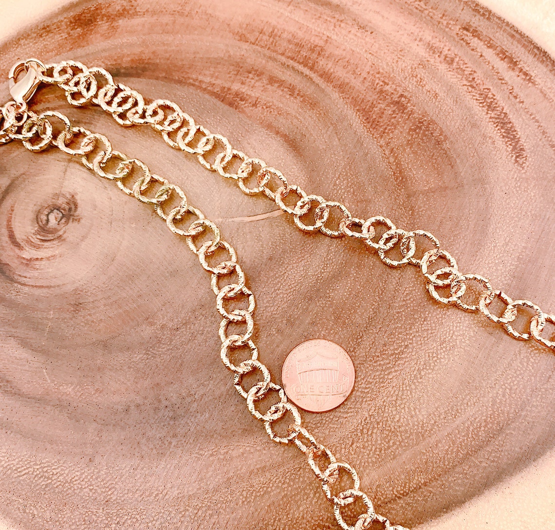 Ready to Use 24K Gold Filled Chunky Rolo Cable Necklace Chain | Etsy